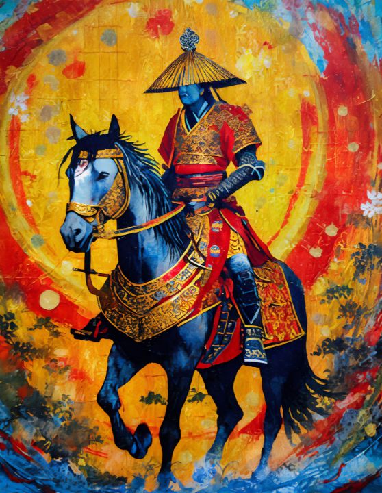 Samurai Vivid Colors - Mantra Seeds - Digital Art & AI, People ...