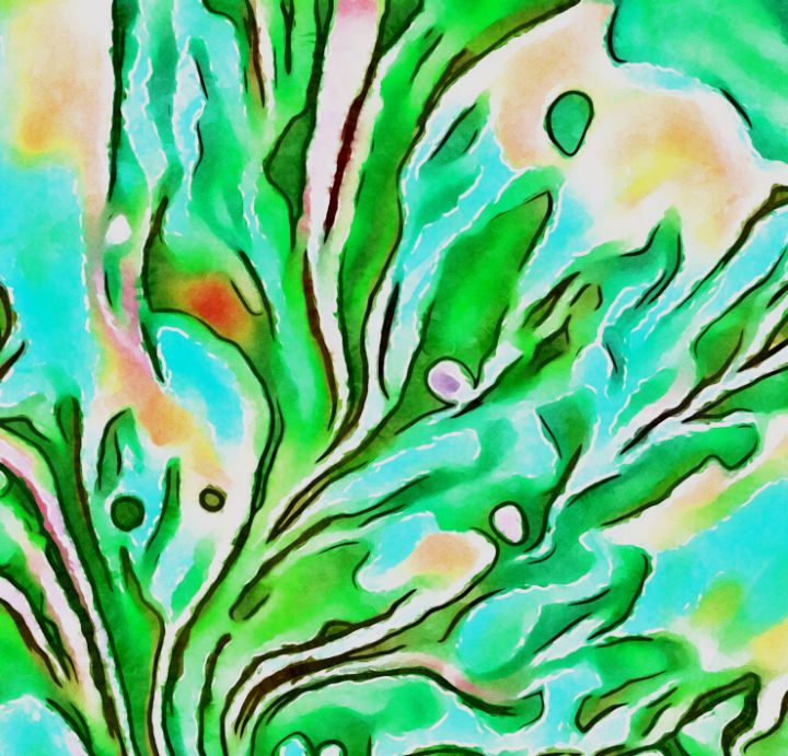 Green and Aqua Abstract - BJG Abstract Arts - Digital Art & AI ...