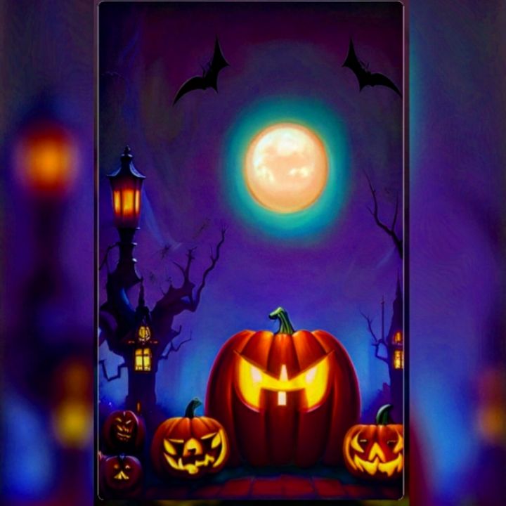 Spooky Moon_Dark Version - Demmygr - Digital Art & AI, Holidays ...