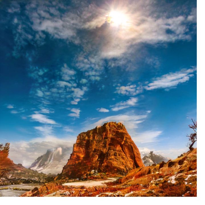 Red mountain - Victor - Digital Art & AI, Landscapes & Nature ...