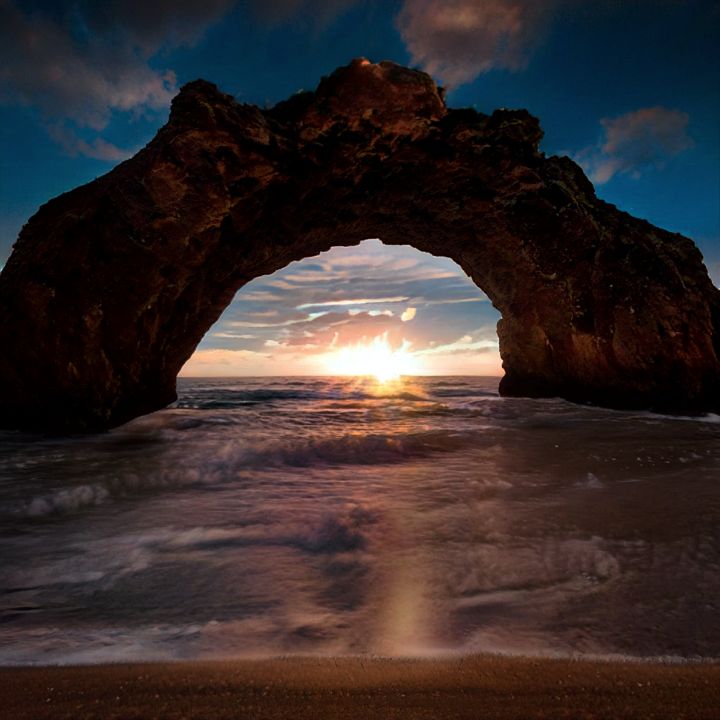 Sunset Arch - Victor - Digital Art & AI, Landscapes & Nature, Beach & Ocean, Other Beach & Ocean ...