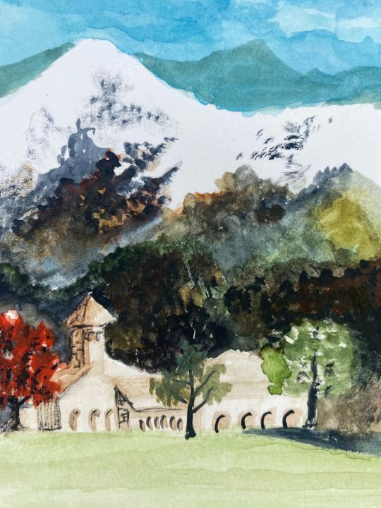 Valley Church - Ashty-Edith Duncan - Paintings & Prints, Landscapes ...