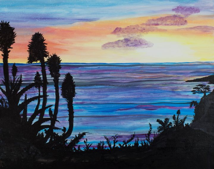 Ocean View Sunset - Holly Sternberg Paintings - Paintings & Prints ...