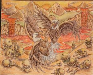 Mayhem Drawings and Paintings - Drawings & Illustration