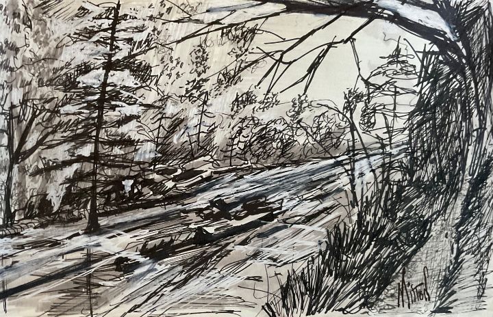 River in the Brush - Michael Anthony Milton Gallery - Drawings ...