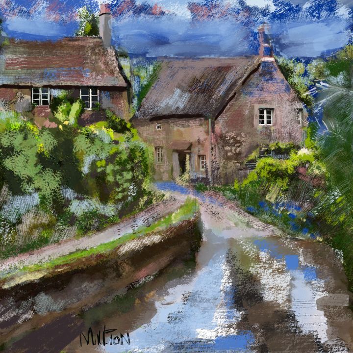 Tranquil Waters, English Village - Michael Anthony Milton Gallery ...