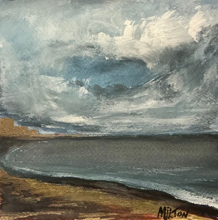 Storm over Castle and Calm Sea - Michael Anthony Milton Gallery ...