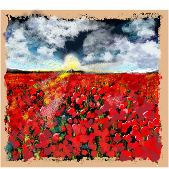 Red Poppy Field in Wiltshire - Michael Anthony Milton Gallery ...