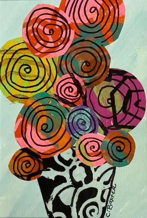 Whimsical Blooms VII - Colleen Baxter, Artist - Paintings & Prints ...