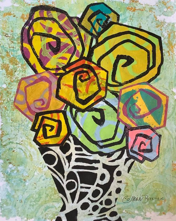 Whimsical Blooms XVIII - Colleen Baxter, Artist - Paintings & Prints ...
