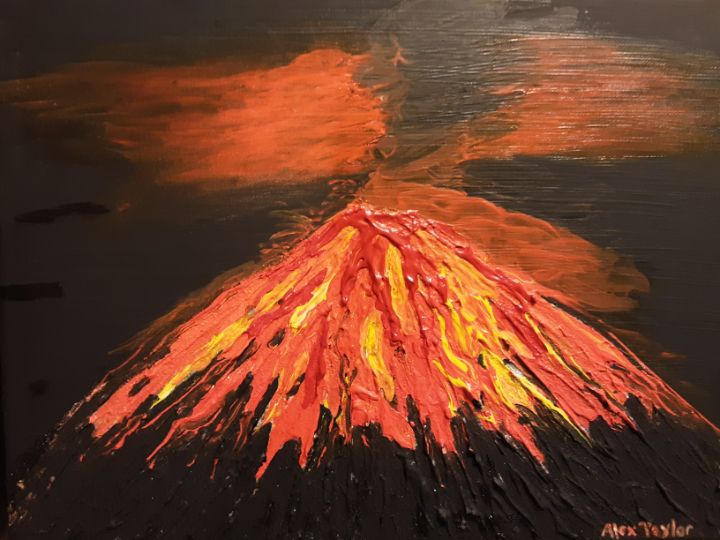Nature's W: The volcano is Erupting! - Alex's Gallery - Paintings ...
