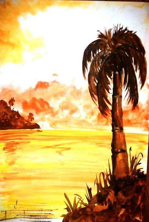 Vibrant Sunset - Subtle Hues - Paintings & Prints, Landscapes & Nature ...