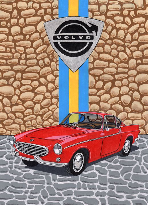 Volvo P1800 - Paul's Automobile Art ( Paul Cockram ) - Paintings ...
