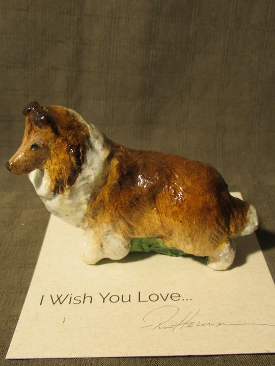 Hevener Collie Miniature Figurine - Ron Hevener & Co. - Sculptures ...
