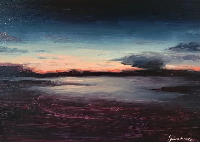 Sunset - Sanchez C. Fine Art - Paintings & Prints, Places & Travel ...
