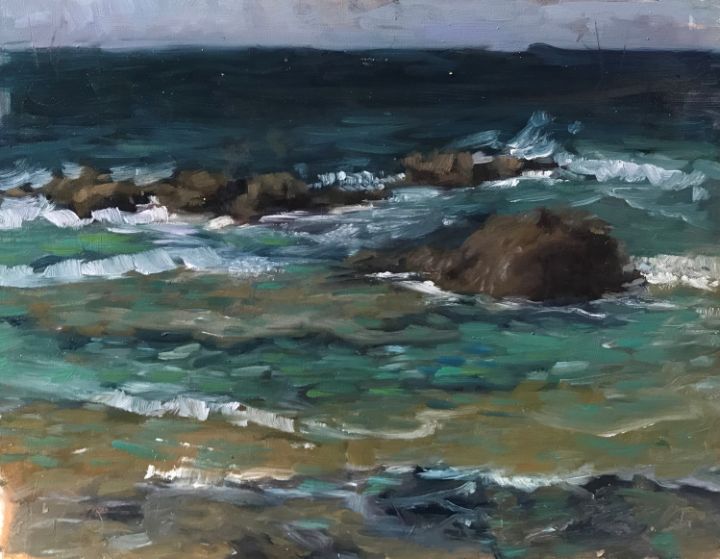 By the sea - Sanchez C. Fine Art - Paintings & Prints, Places & Travel ...