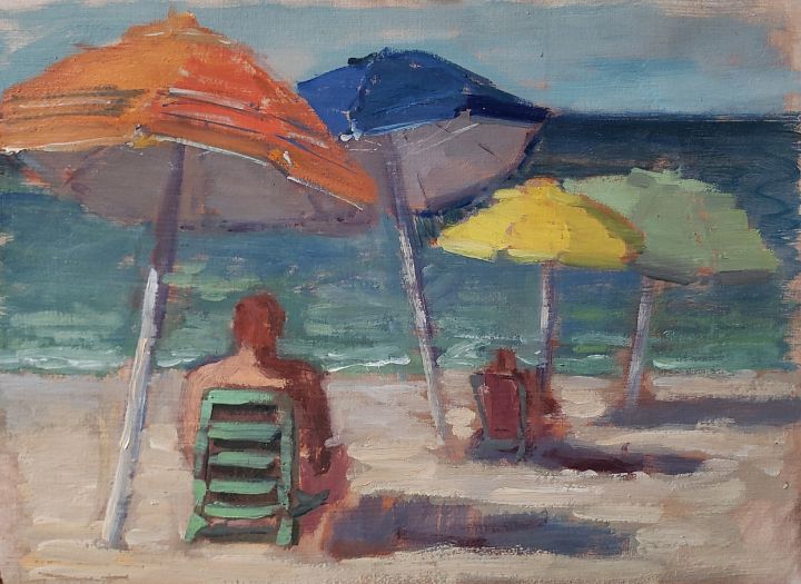 Beachin' in Sardinia - Sanchez C. Fine Art - Paintings & Prints, Places ...