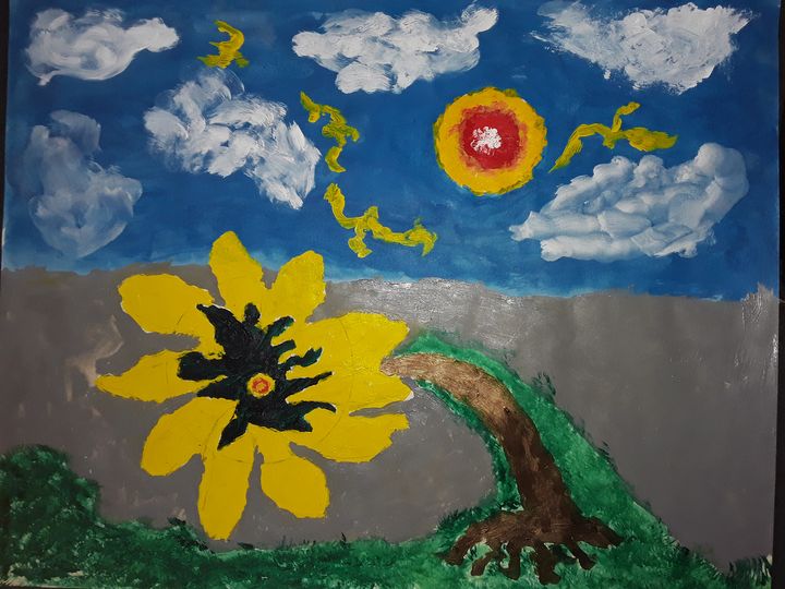 SUNFLOWER - BEYOND THE OUTER LIMITS EXQUISITE ART - Paintings & Prints ...