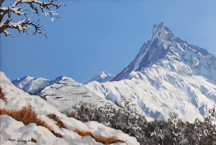 Mardi/Machhapuchhre - Trident Art Gallery - Paintings & Prints ...