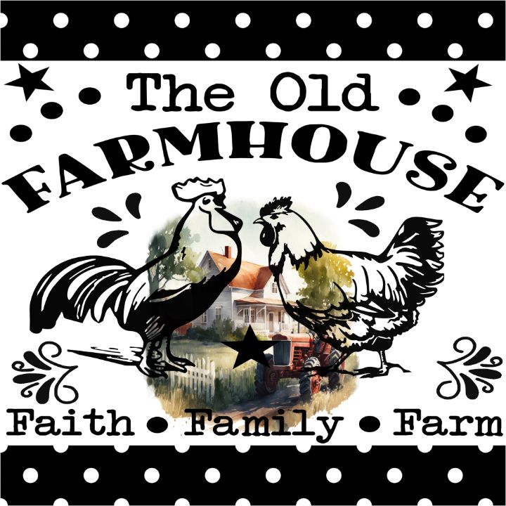 Farmhouse, Chickens, Art Print - Rosa'le's Art Studio - Digital Art ...