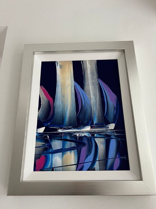 Deep Blue Starting Line - Ross Farrow - Paintings & Prints, Vehicles ...