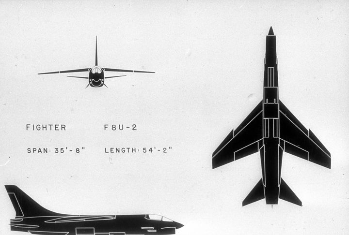 2072 F8U-2 CRUSADER USN FIGHTER - MILITARY PHOTO PRINTS UK ...