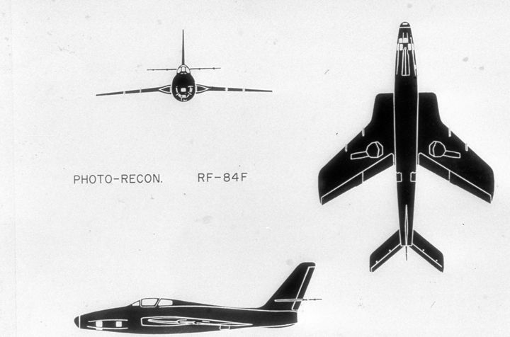2101 RF-84F THUNDERFLASH USAF RECON - MILITARY PHOTO PRINTS UK ...