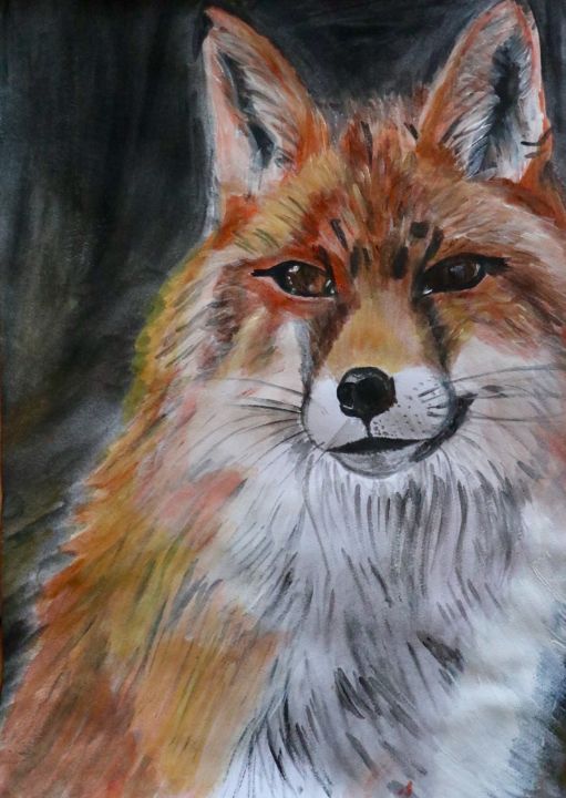 Fire Fox - Natalia Fleming - Paintings & Prints, Animals, Birds, & Fish ...