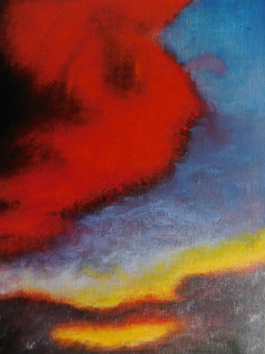 Skyscape - nalan's paintings - Paintings & Prints, Landscapes & Nature, Skyscapes, Sunrise ...