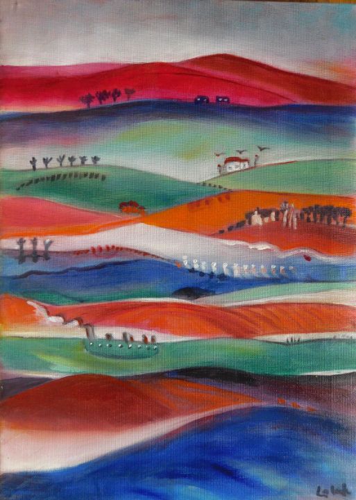 Layers - nalan's paintings - Paintings & Prints, Landscapes & Nature, Panoramas - ArtPal