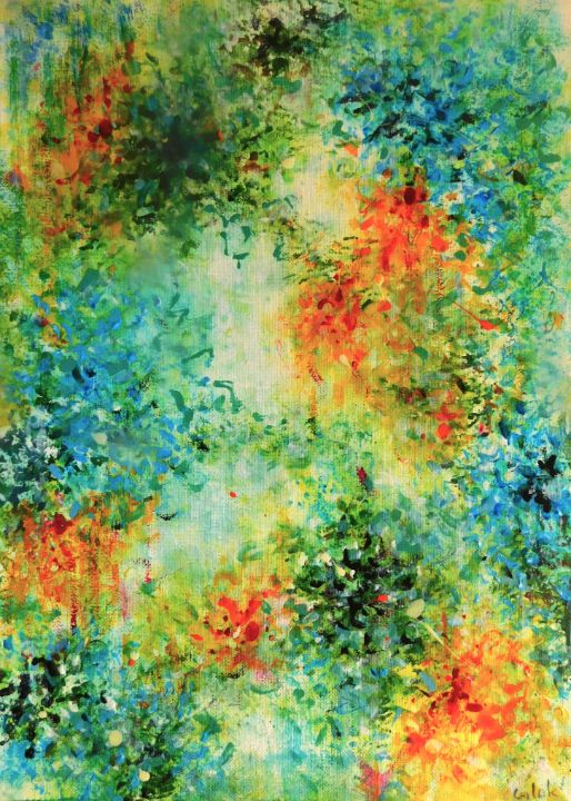 Stellar - nalan's paintings - Paintings & Prints, Abstract, Irregular Forms - ArtPal