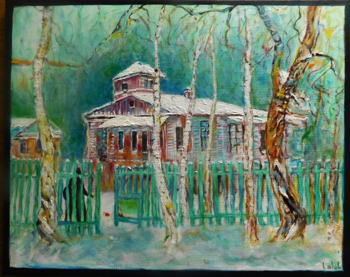 The House in the Woods - nalan's paintings - Paintings & Prints, Landscapes & Nature, Forests ...