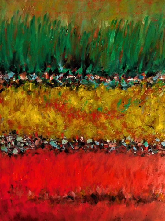 Grasslands - nalan's paintings - Paintings & Prints, Abstract, Color - ArtPal