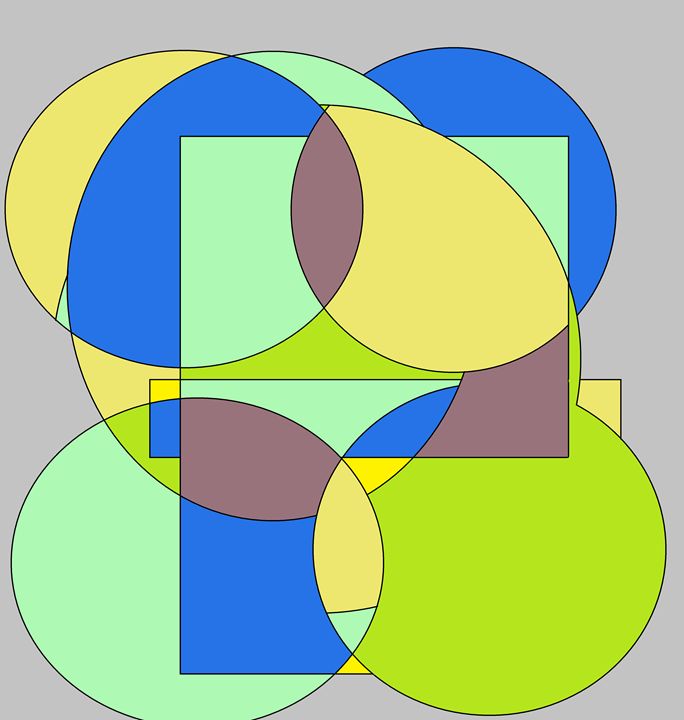 Round vs Squares - Design Party - Digital Art & AI, Abstract, Other ...